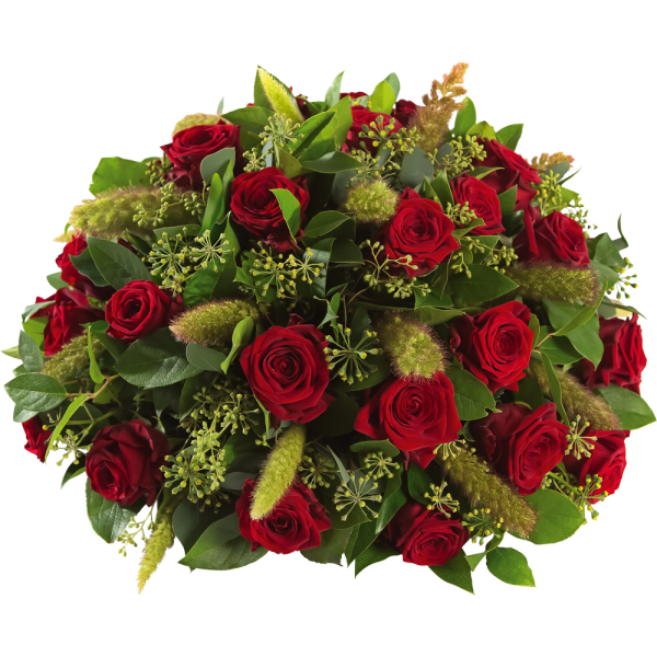 Funeral Biedermeier Spray Warm Red Roses Flowers NL funeral-biedermeier-spray-warm-red-roses-flowers-nl