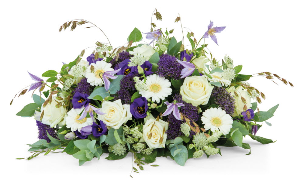 Oval shape Funeral Spray "Modest" - Flowers.NL®