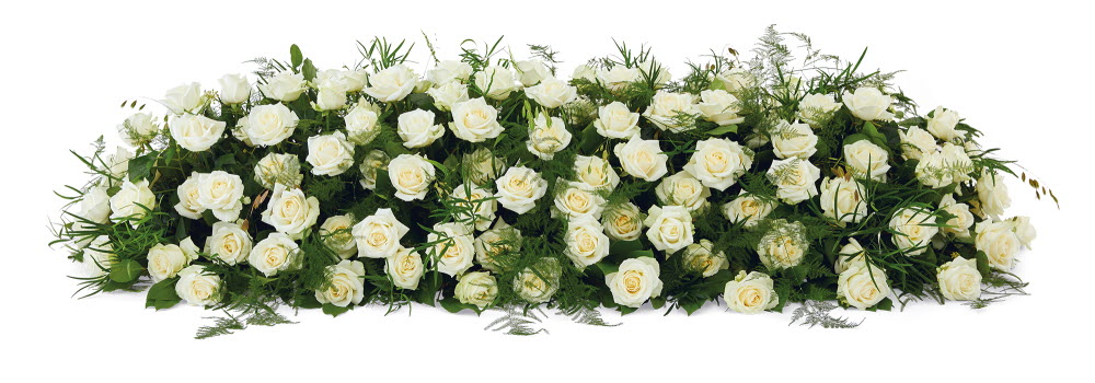 Funeral Flowers - Coffin cover "Pure Roses" - Flowers.NL®