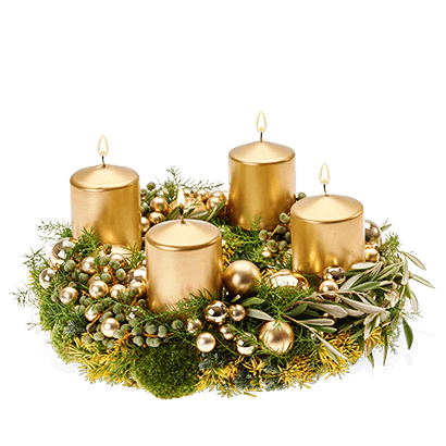 Advents wreath Gold - Order & send - Flowers.NL®